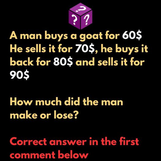 The goat riddle that can ruin a friendship.. Can you solve it? Here is ...